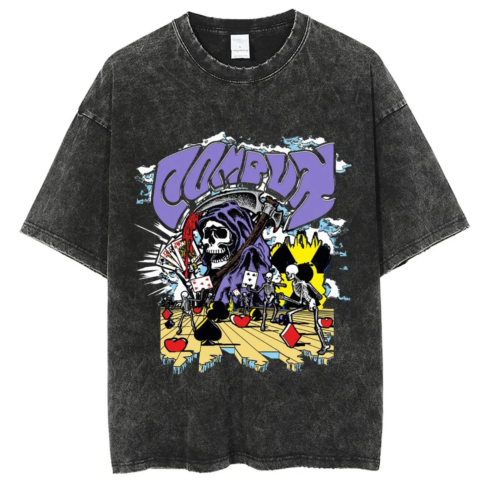 Vintage-Gothic-Style-T-Shirts-For-Unisex-Washed-100-Cotton-T-Shirts-Hip ...