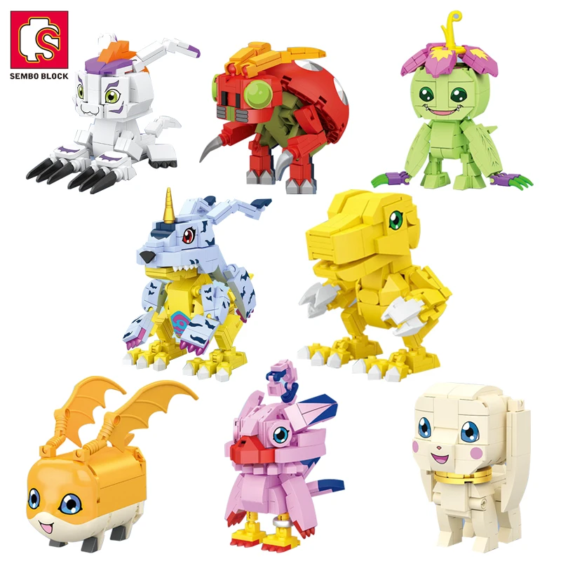 Digimon-Anime-Building-Blocks-Digital-Monster-Adventure-Agumon-Gabumon ...