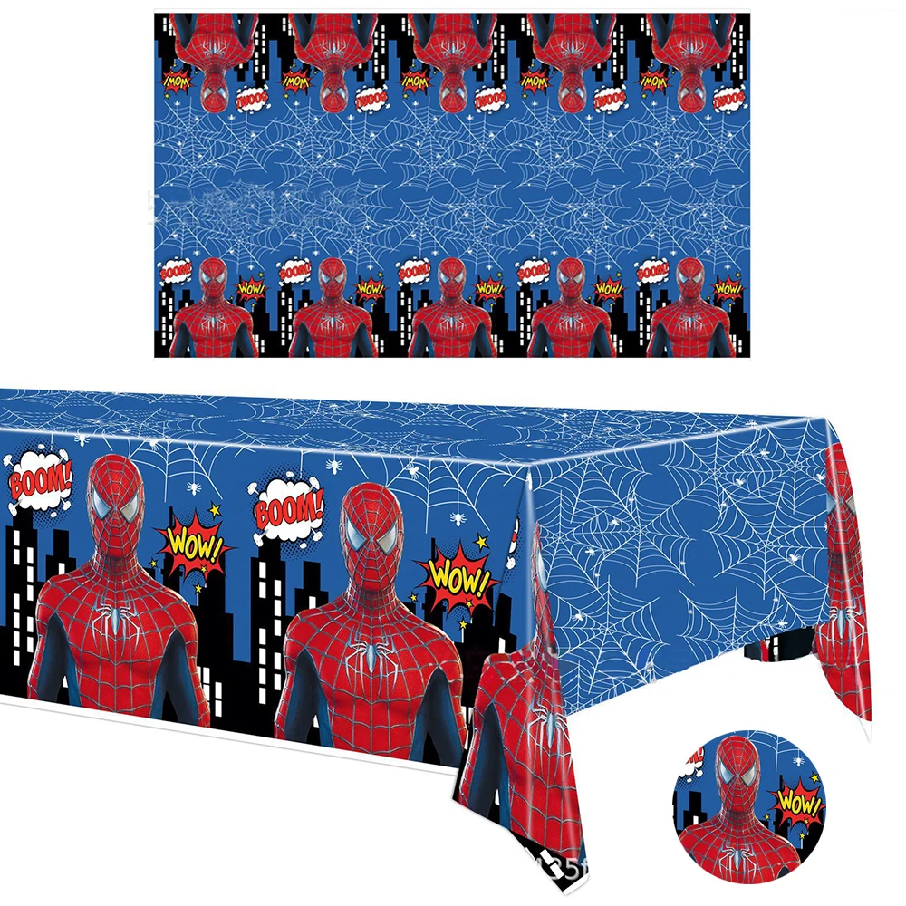 Spiderman Birthday Party Decorations Spiderman Disposable Tablecloth ...