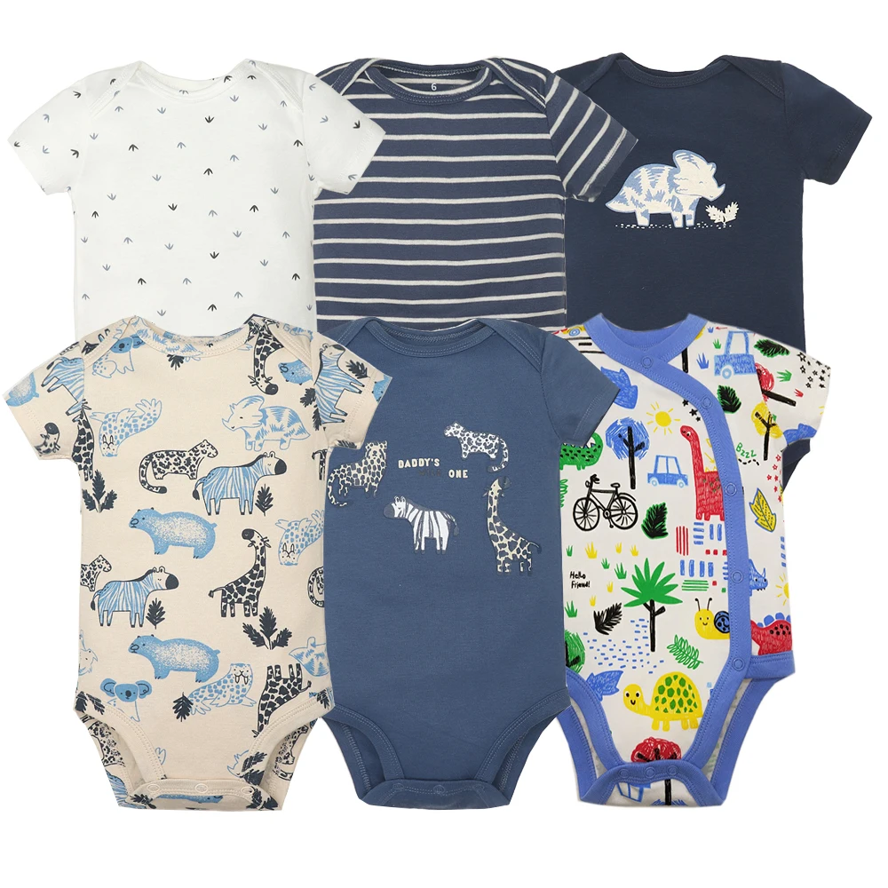 3-6Pcs-Lot-Baby-Bodysuits-Summer-Newborn-Baby-Clothes-100-Cotton ...