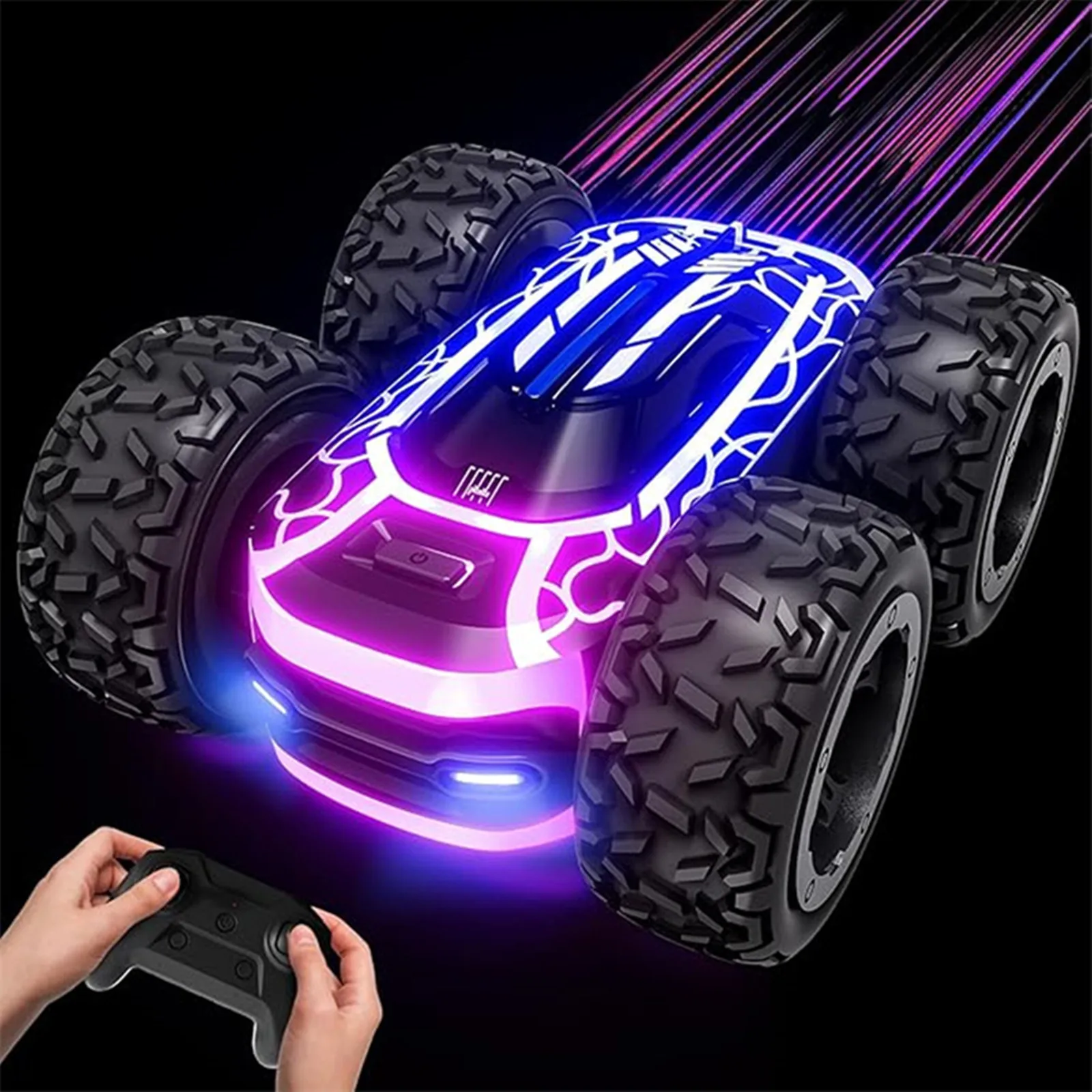 Sinovan-Remote-Control-Car-with-Lights-for-Boys-4-7-2-4GHz-Rc-Stunt ...