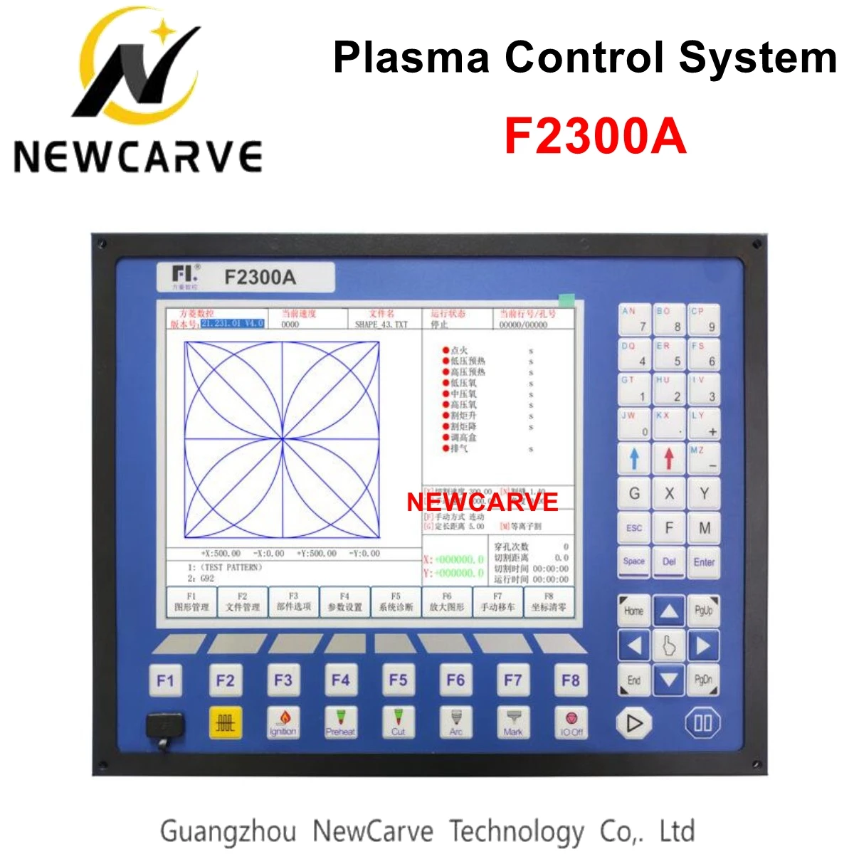 CNC Plasma controller Fangling F2300A F2300AT 2 Axis Cnc Operating System For Gantry Cutting ...