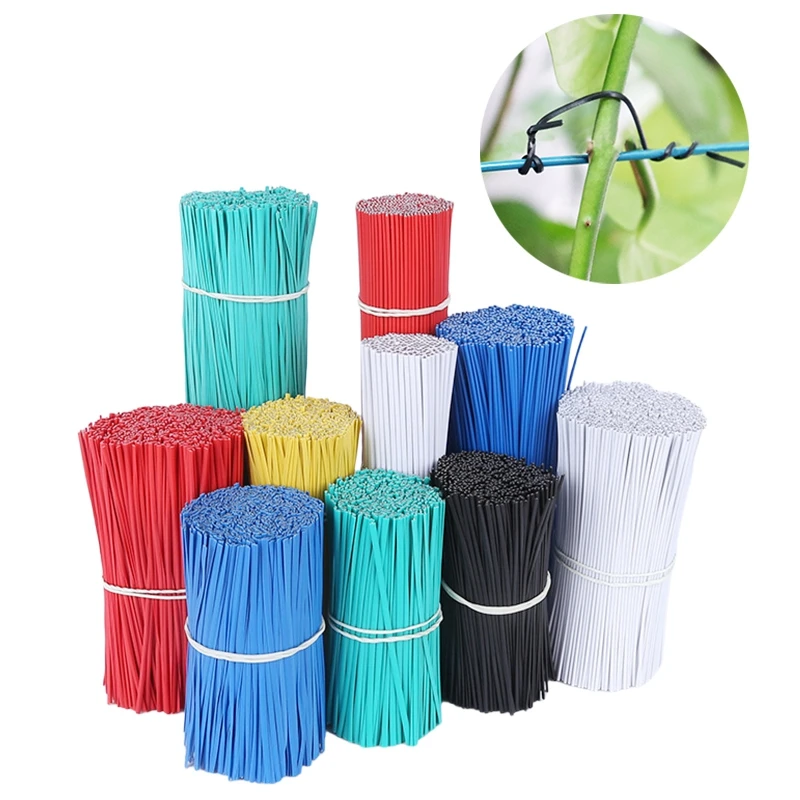 Reusable-Gardening-Cable-Ties-Oblate-Iron-Wire-Twist-Plant-Flower ...