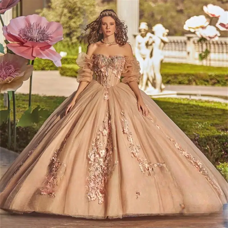 New-Arrival-Quinceanera-Dress-Off-Shoulder-Sweet-16-Gowns-Flower ...