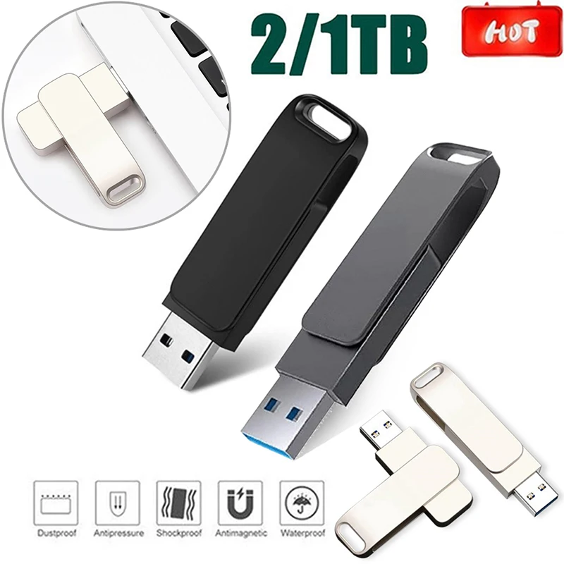 Rectangle Mini USB 3.0 Flash Drive 32GB 1/2TB Metal High Speed Data ...