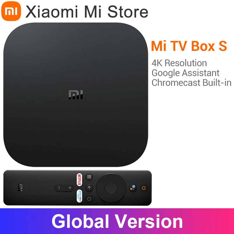 New Global Version Xiaomi Mi Tv Box S 4k Ultra Hd Cortex-a53 Quad Core ...