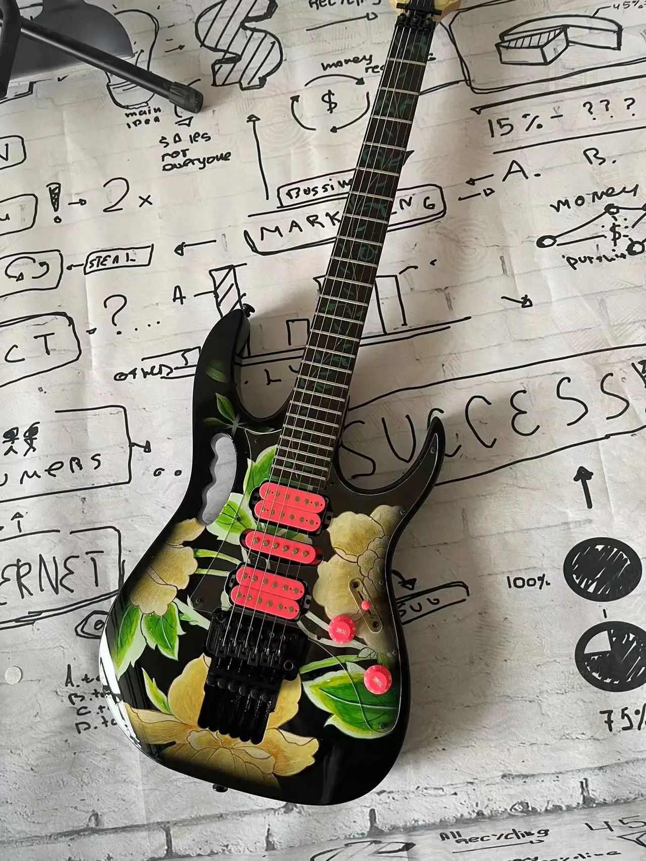 Peony-Watermark-Guitarra-El-trica-Double-e-Double-Red-Pickups-alta ...