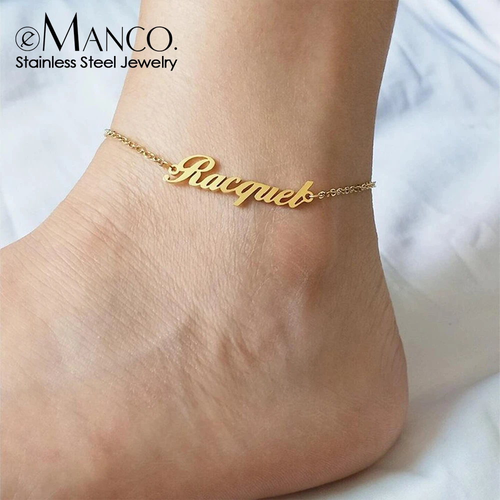 Customized Anklets Names | Anklets Women Personalize | Stainless Steel Name Anklet - Customized ...