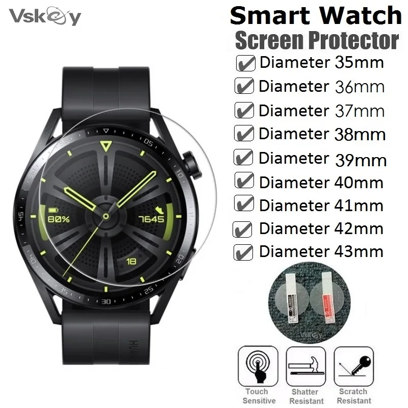 5PCS-Round-Smart-Watch-Screen-Protector-Diameter-43mm-42mm-41mm-40mm ...