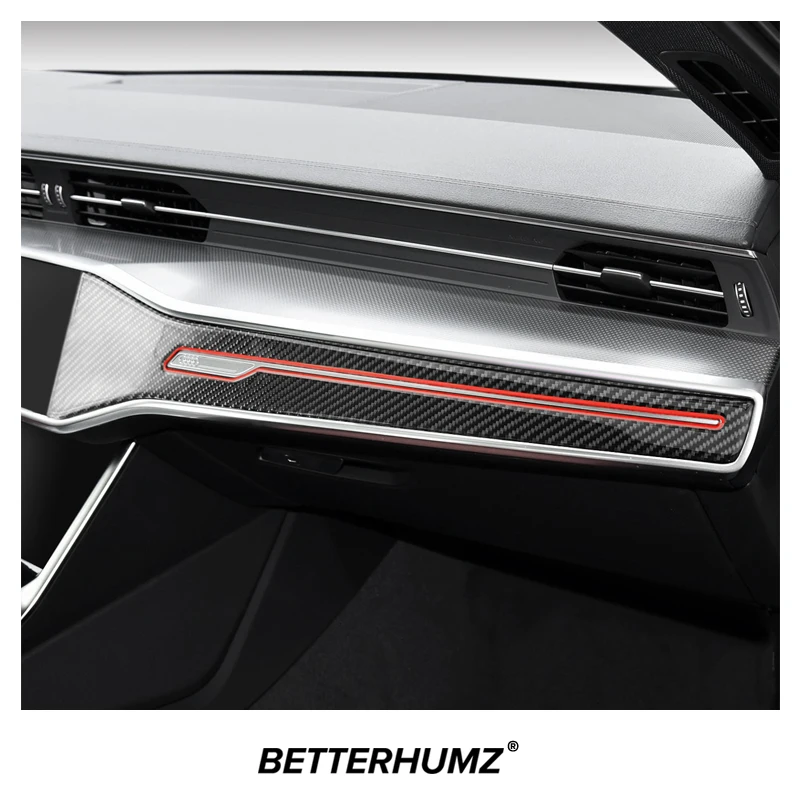 아우디 A6 C8 A7 4K8 탄소 섬유 자동차 센터 콘솔 대시 보드 패널 커버 트림 스티커, 인테리어 스타일링 액세서리 ...