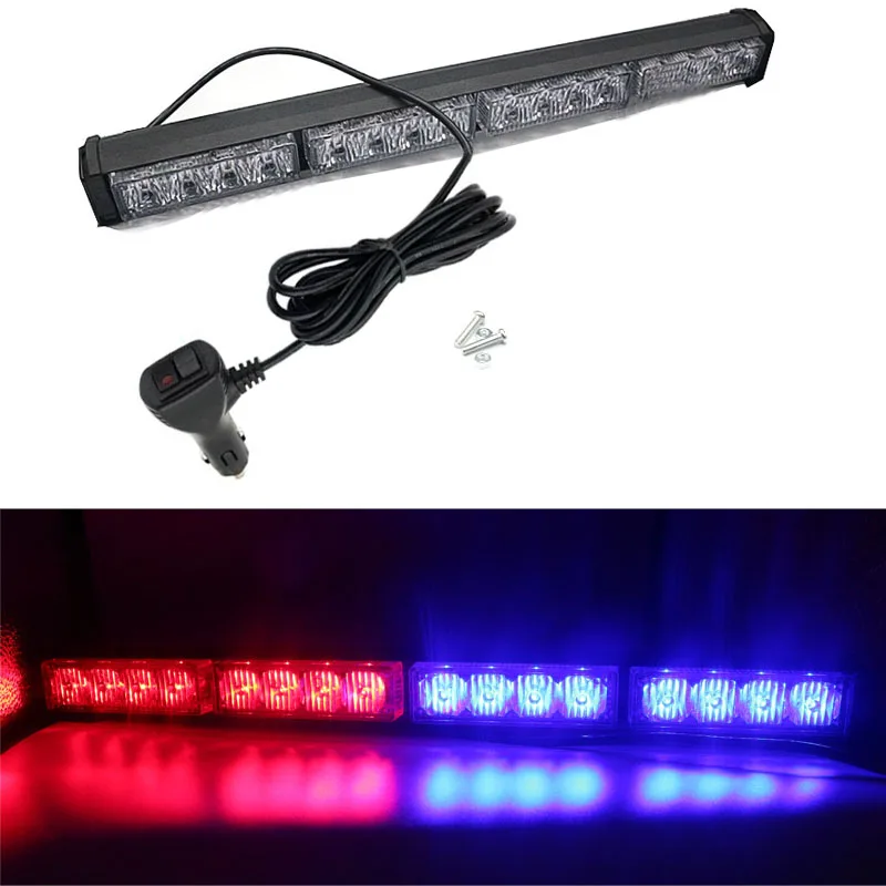 16led-Red-Blue-Flash-Car-Truck-Fireman-Police-LED-Strobe-Flashing ...