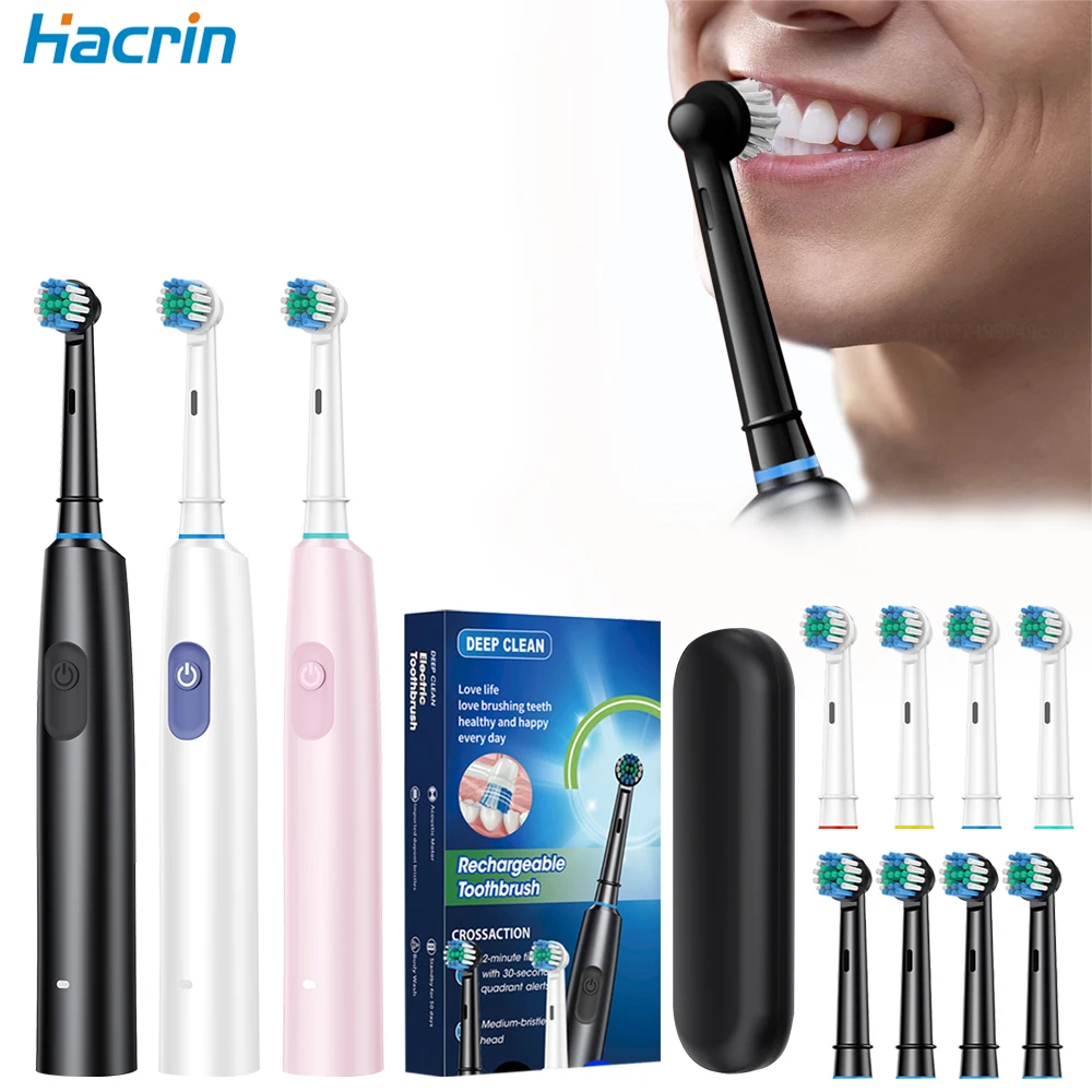 Electric-Toothbrush-Rechargeable-Smart-Rotating-Toothbrush-Intelligent ...