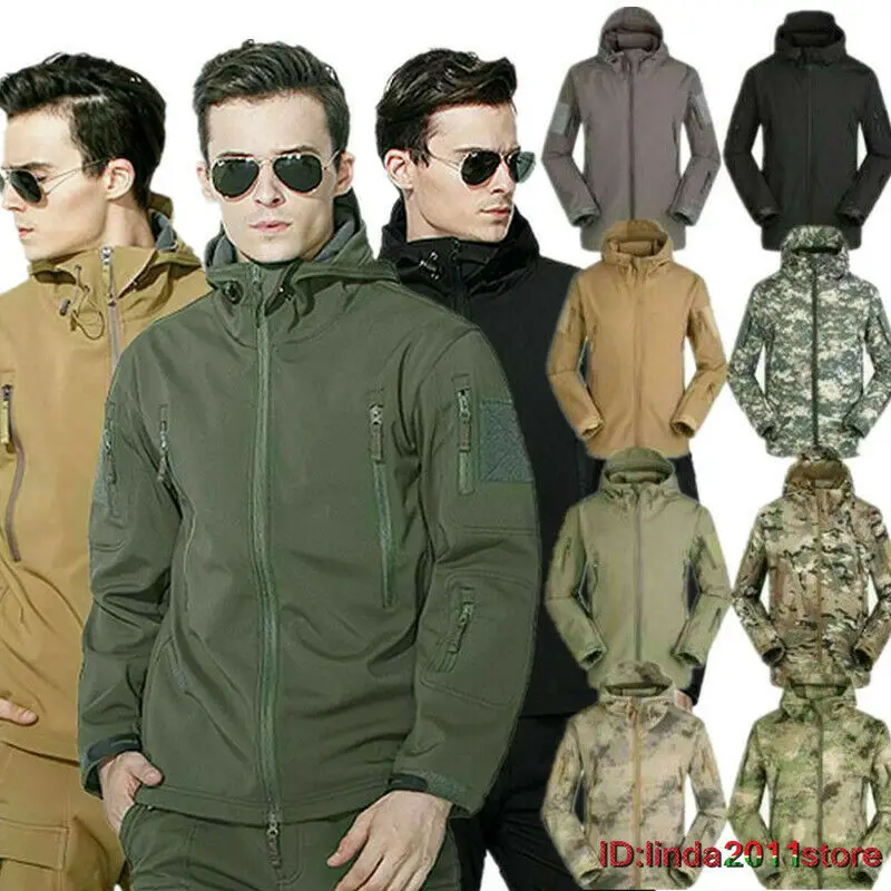 Shark-Skin-Soft-Shell-Men-s-Outdoors-Military-Tactical-Winter-Coat ...