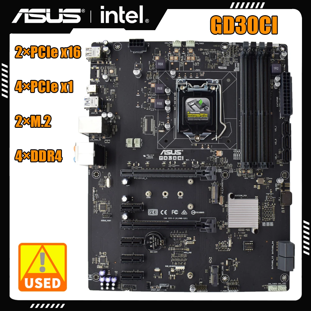 LGA 1151 Motherboard ASUS GD30CI Intel H270 DDR4 64GB RAM Support ...