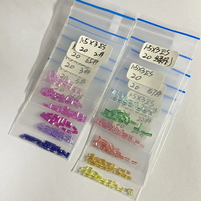 Baguette-arco-ris-de-laboratorio-mixto-piedra-rectangular-de-corind-n ...