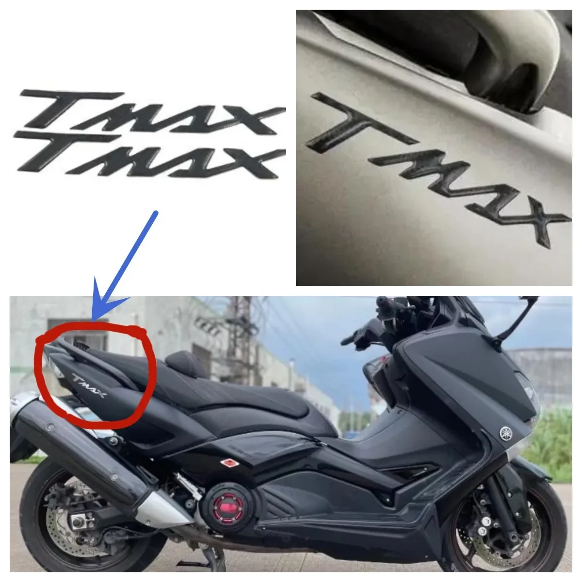 For Yamaha T-MAX 500 TMAX530 TMAX 560 2 Pcs Motorcycle Decorative Decal ...