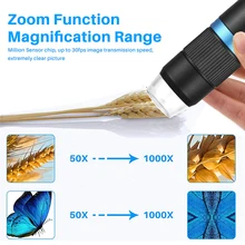 Wireless Digital Microscope1600X Professional USB With 8 LED WiFi ...