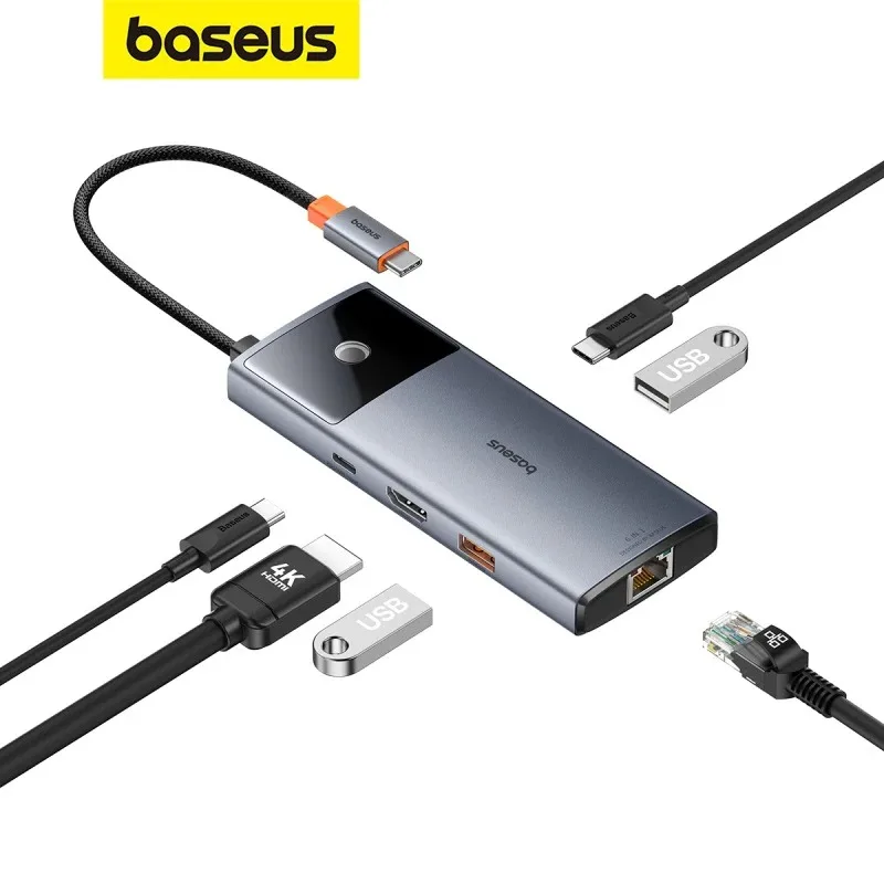 Baseus-Metal-Gleam-4K-60Hz-USB-Hub-HDMI-Compatible-For-Steam-Deck-PD ...