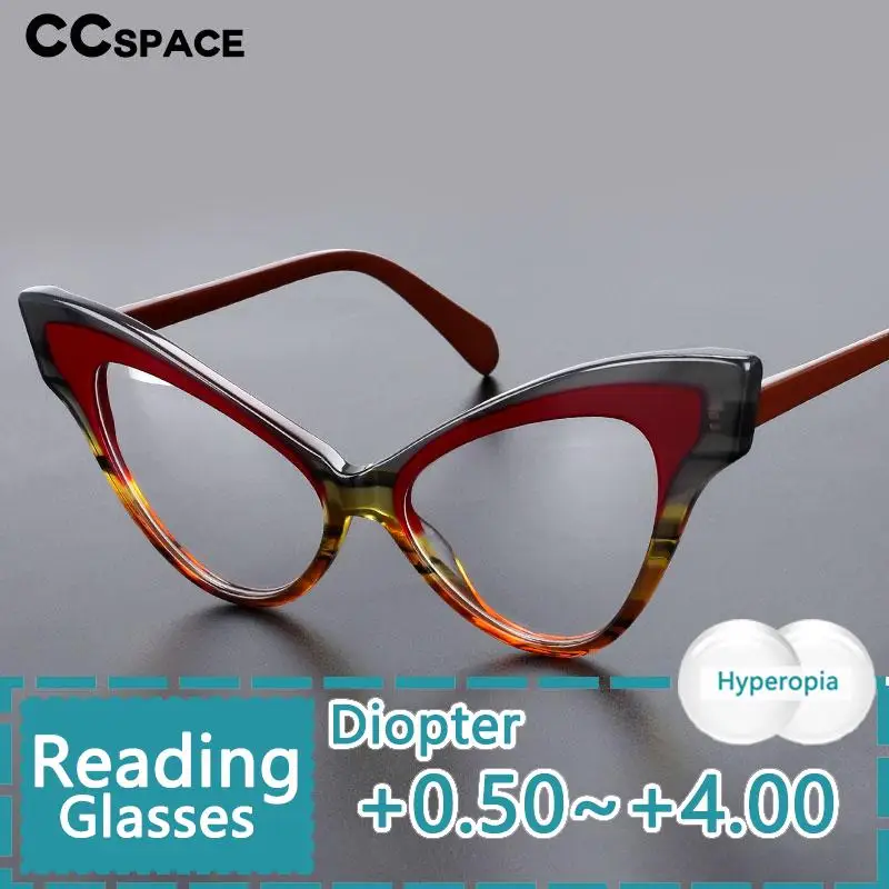 R55270-Oversized-Cat-Eye-Acetate-Glasses-Frame-Women-Optical-Prescription-Eyeglasses-Frame ...