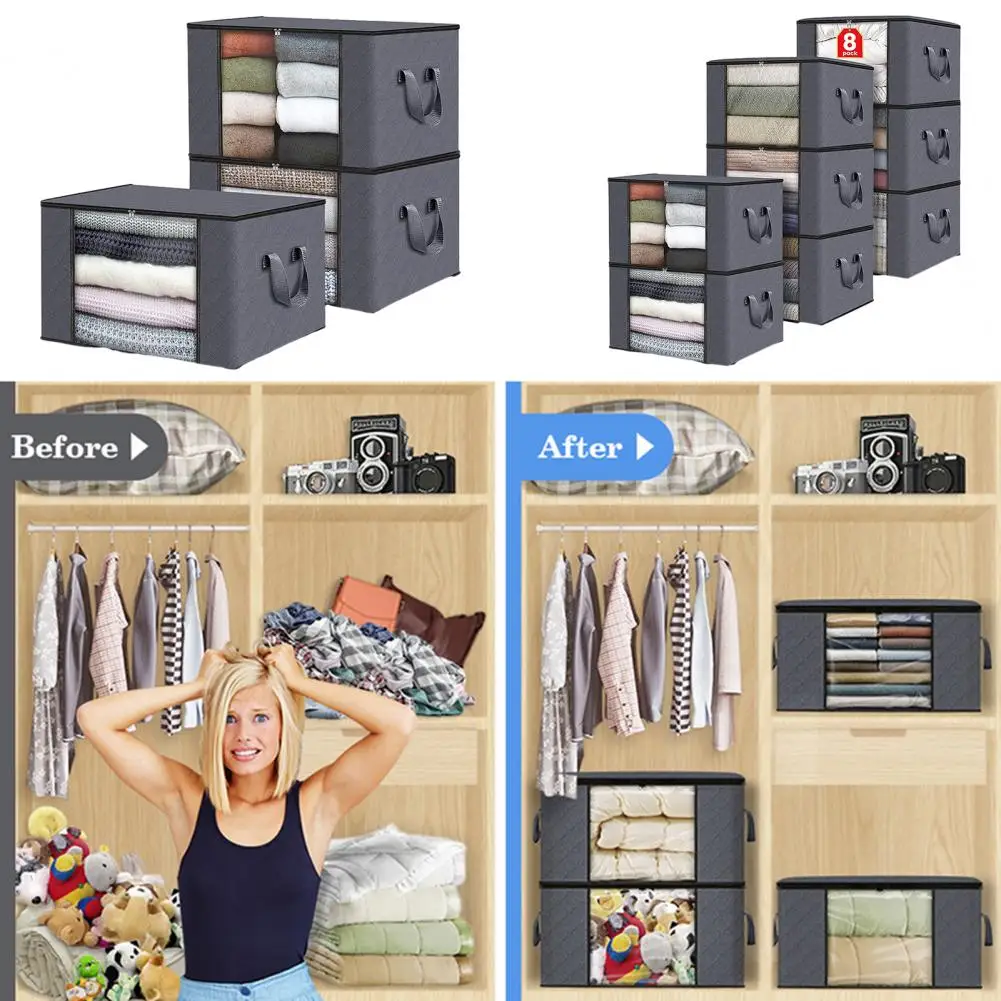 Clothes-Storage-Container-Multi-functional-Non-woven-Fabric-Storage ...