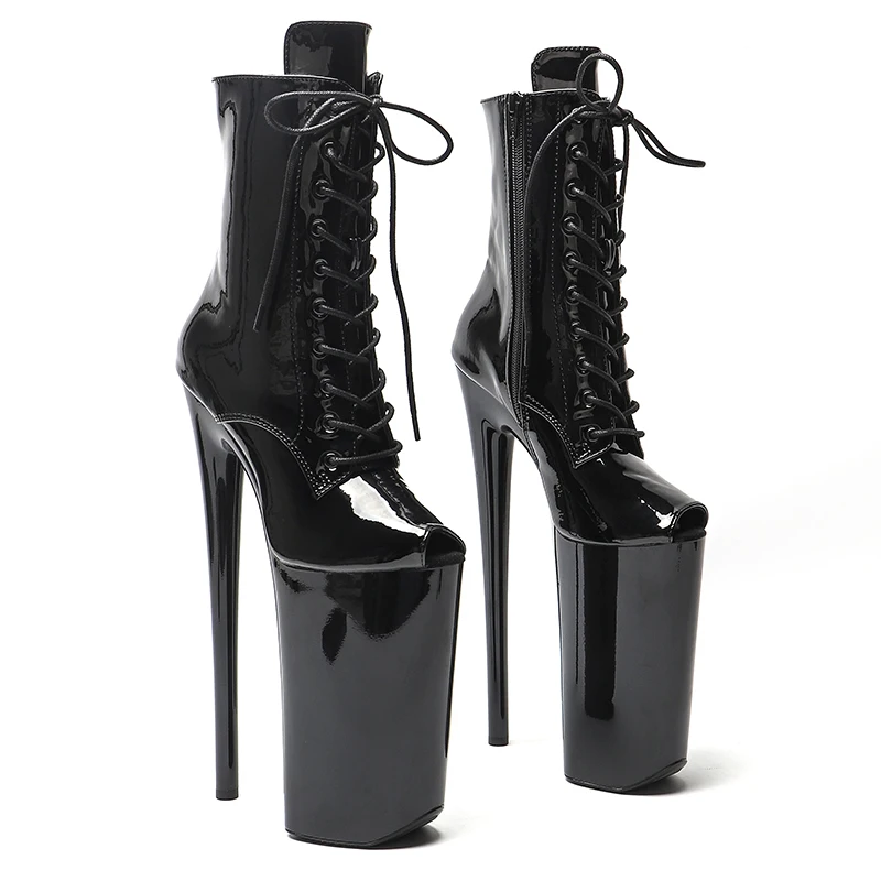 Leecabe-26CM-10inches-Patent-Upper-small-open-toe-sexy-exotic-High-Heel ...