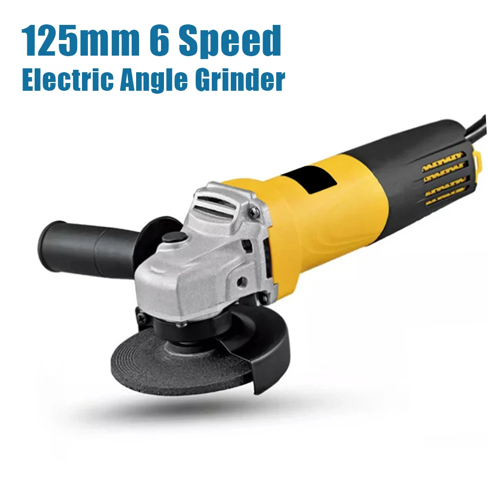 Electric-Angle-Grinder-125mm-1050w-6-Variable-Speed-11000RPM-Grinding ...