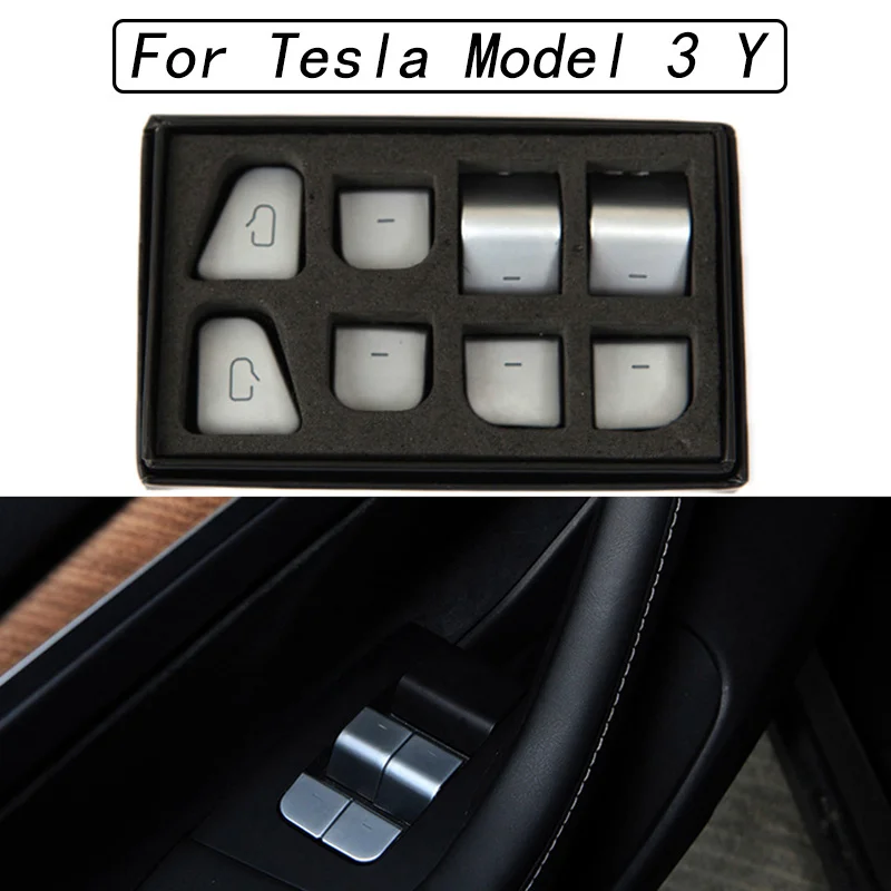 For-Tesla-Model-3-Y-2021-2022-Window-Lift-Button-Switch-Sticker-11PCS ...