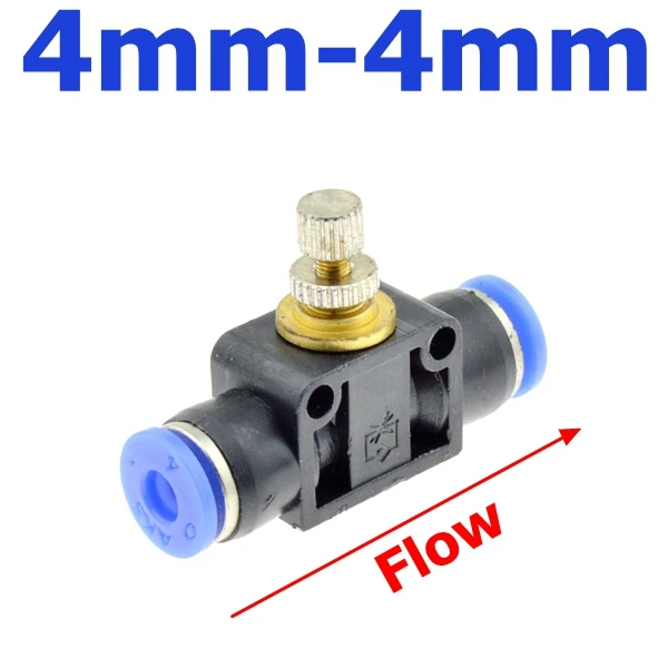 Pneumatic Airflow Regulator 4mm 6mm 8mm 10mm 12mm OD Hose Tube Gas Flow Adjust Valve Connector ...