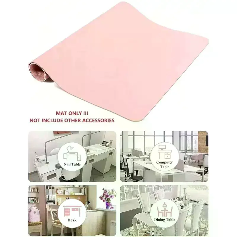 Foldable Nail Art Table Mat PU Leather Studio Desk Mat Nail Armrest ...