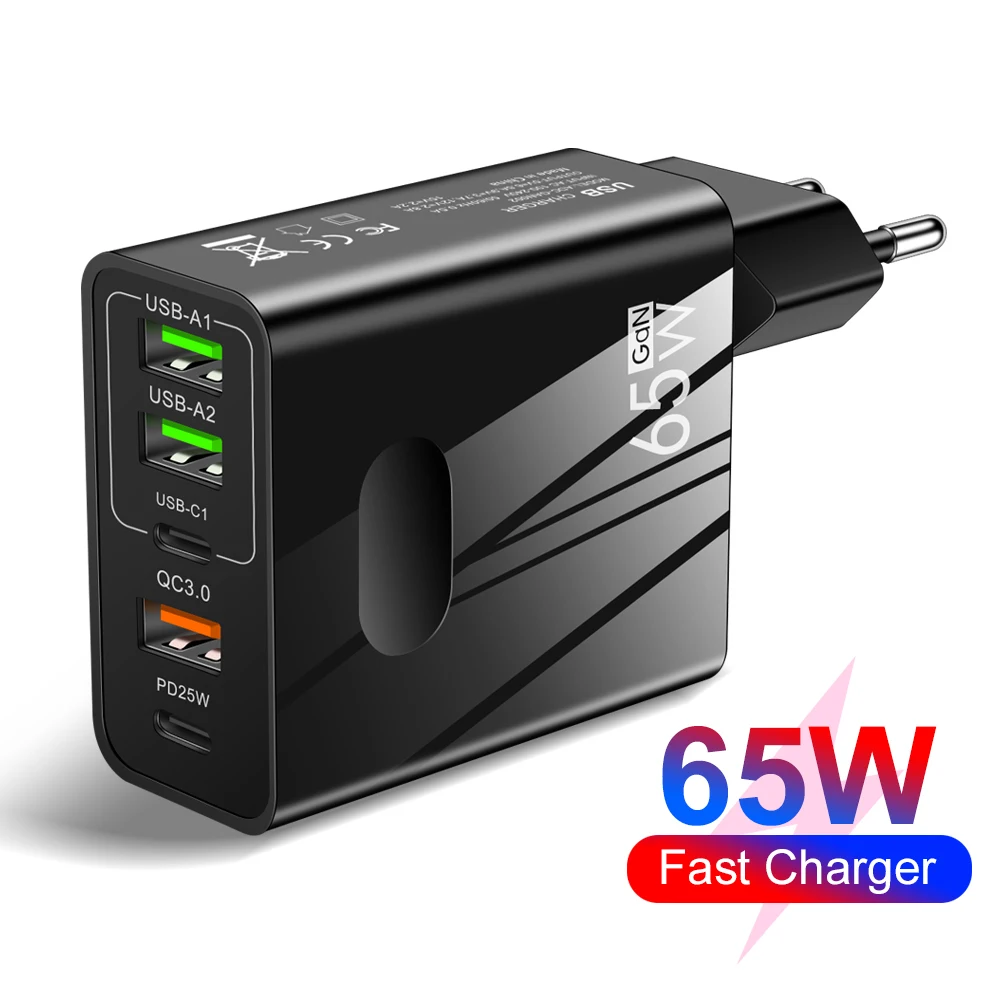 65W-5A-EU-US-Plug-3USB-Charger-PD-Quick-Charge-3-0-For-Phone-Adapter ...