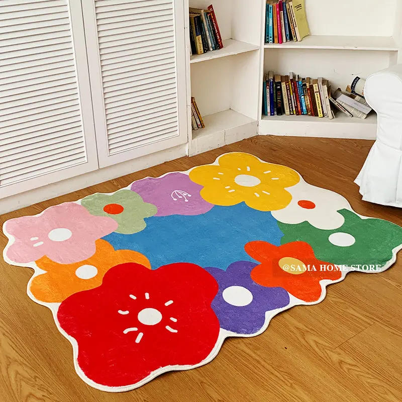 Colorful-Carpet-Flower-Rug-Bedrooms-Decor-Rugs-Living-Room-Decorations ...