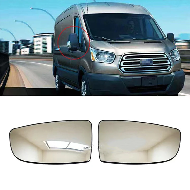 For-Ford-Transit-MK8-Unheated-Car-Rear-View-Mirror-Glass-2014-2015-2016 ...