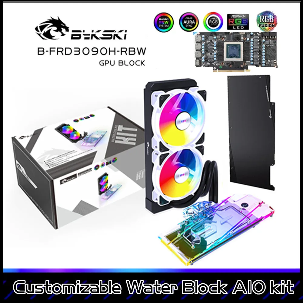 Bykski Kit de refrigeración por agua AIO RGB para GPU NVIDIA RTX 3080 3090 AIC, tarjeta gráfica ...