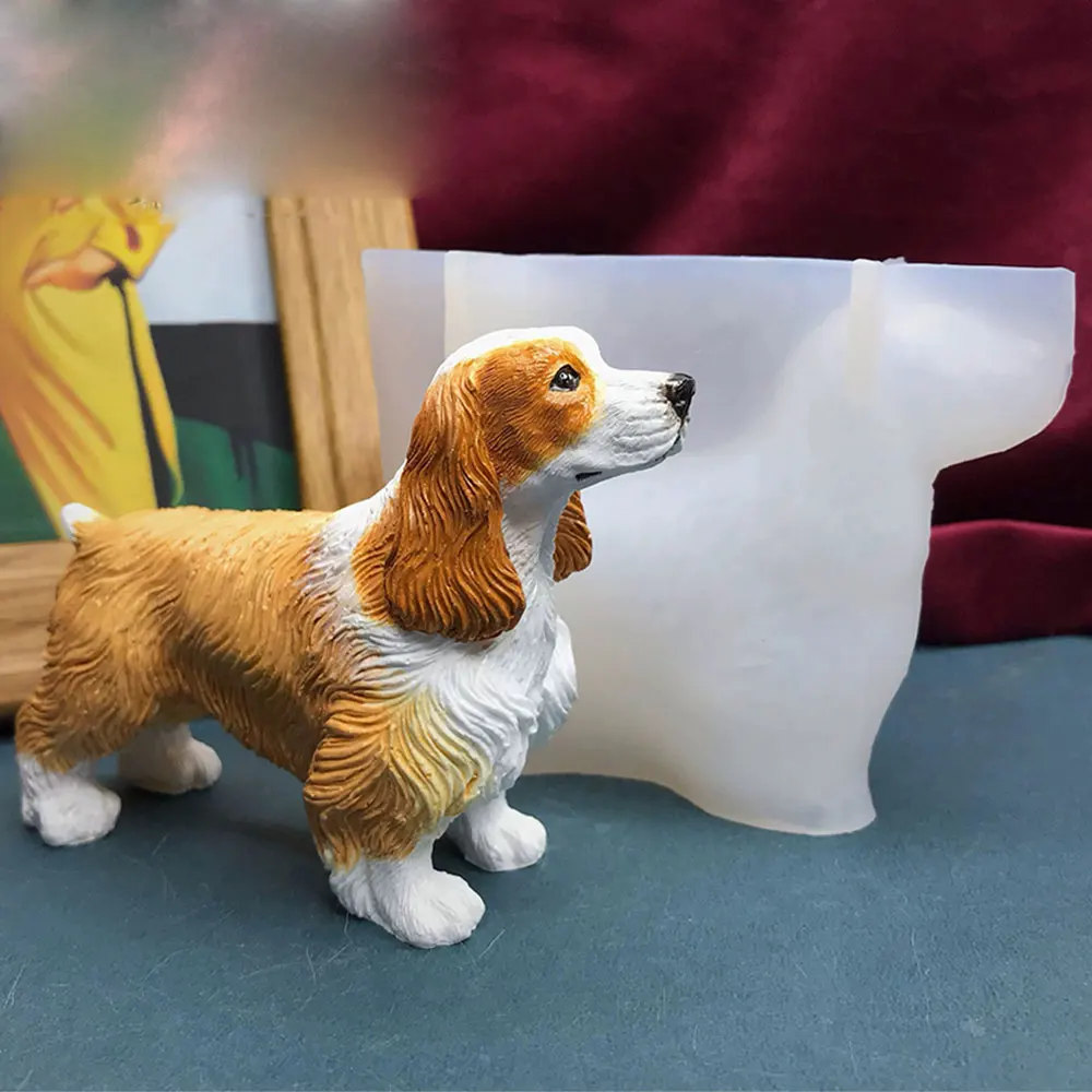 Cute-Cocker-Spaniel-Plaster-Mold-Pet-Dog-Souvenir-Plaster-Ornament ...