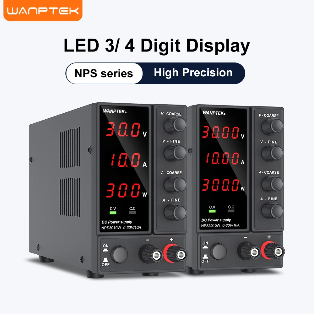 Wanptek-Laboratory-DC-Power-Supply-Adjustable-30V-60V-120V-Digit-Display-Voltage-Regulator-Lab ...