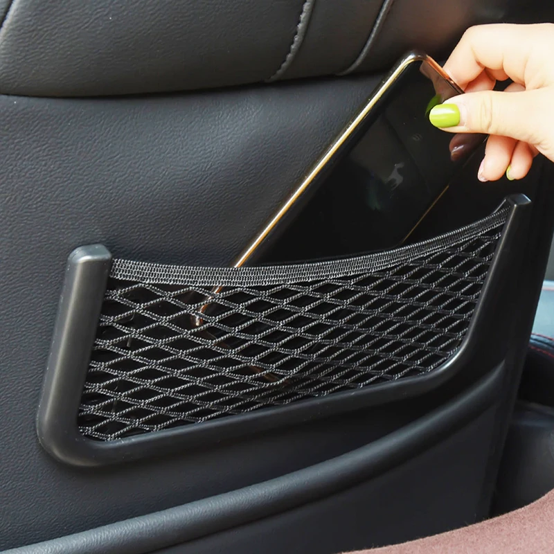 Car Back Rear Mesh Trunk Organizer Elastic String Magic Sticker Car ...