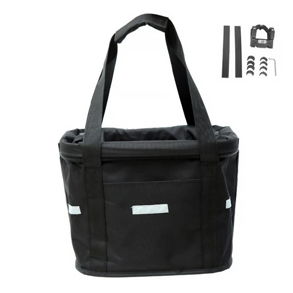 Bicycle-Handlebar-Basket-Foldable-Removable-Front-Frame-Bag-Hiking ...