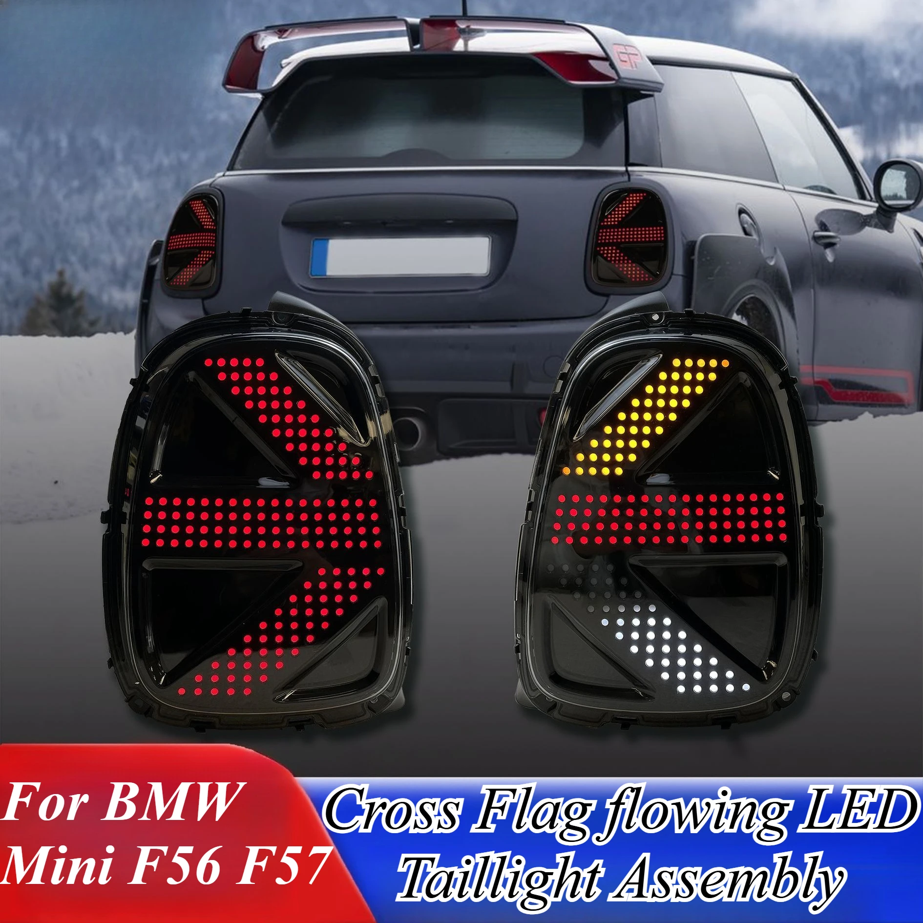 For Mini Cooper F56 F57 2014-2023 UK Style LED Tail Lights Assembly ...