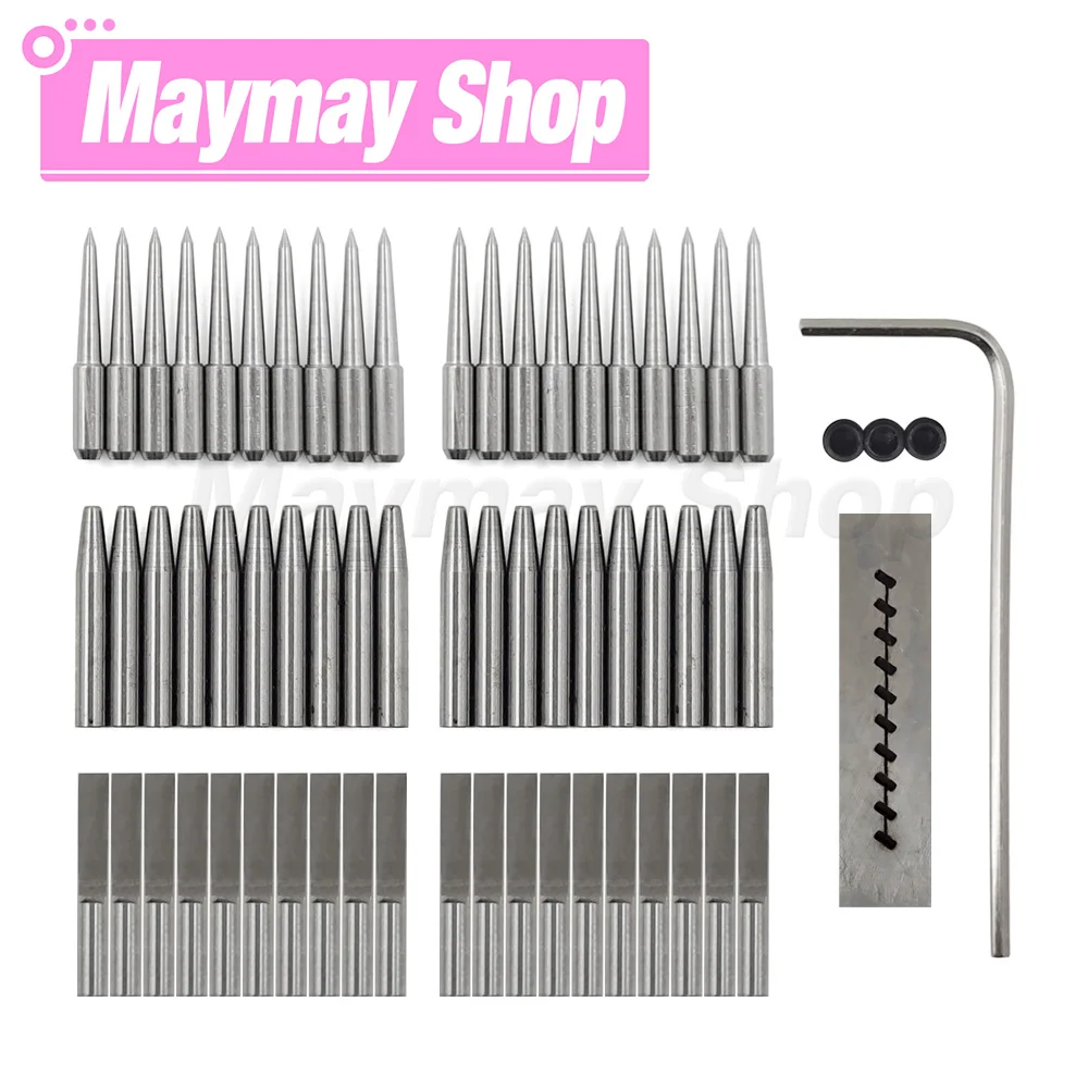 20-80Pcs-Replaceable-Round-Hole-Bevel-Chisel-Punch-Accessories-Head ...