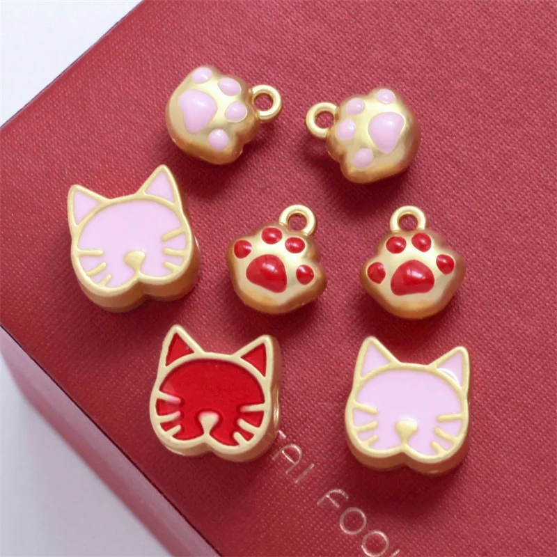 Wholesale-50pcs-lot-alloy-drop-oil-animals-cartoon-cats-cat-s-claws ...