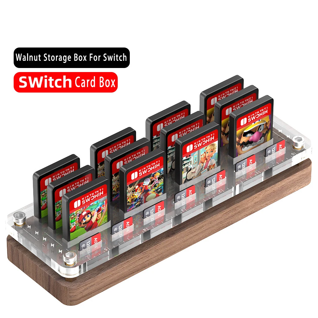 Funda-de-madera-transparente-para-Nintendo-Switch-soporte-con-ranura ...