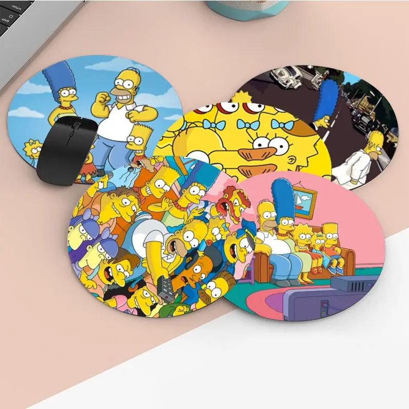 Disney-Cartoon-Simpsons-Small-Round-Thickened-Mouse-Pad-Oversized ...