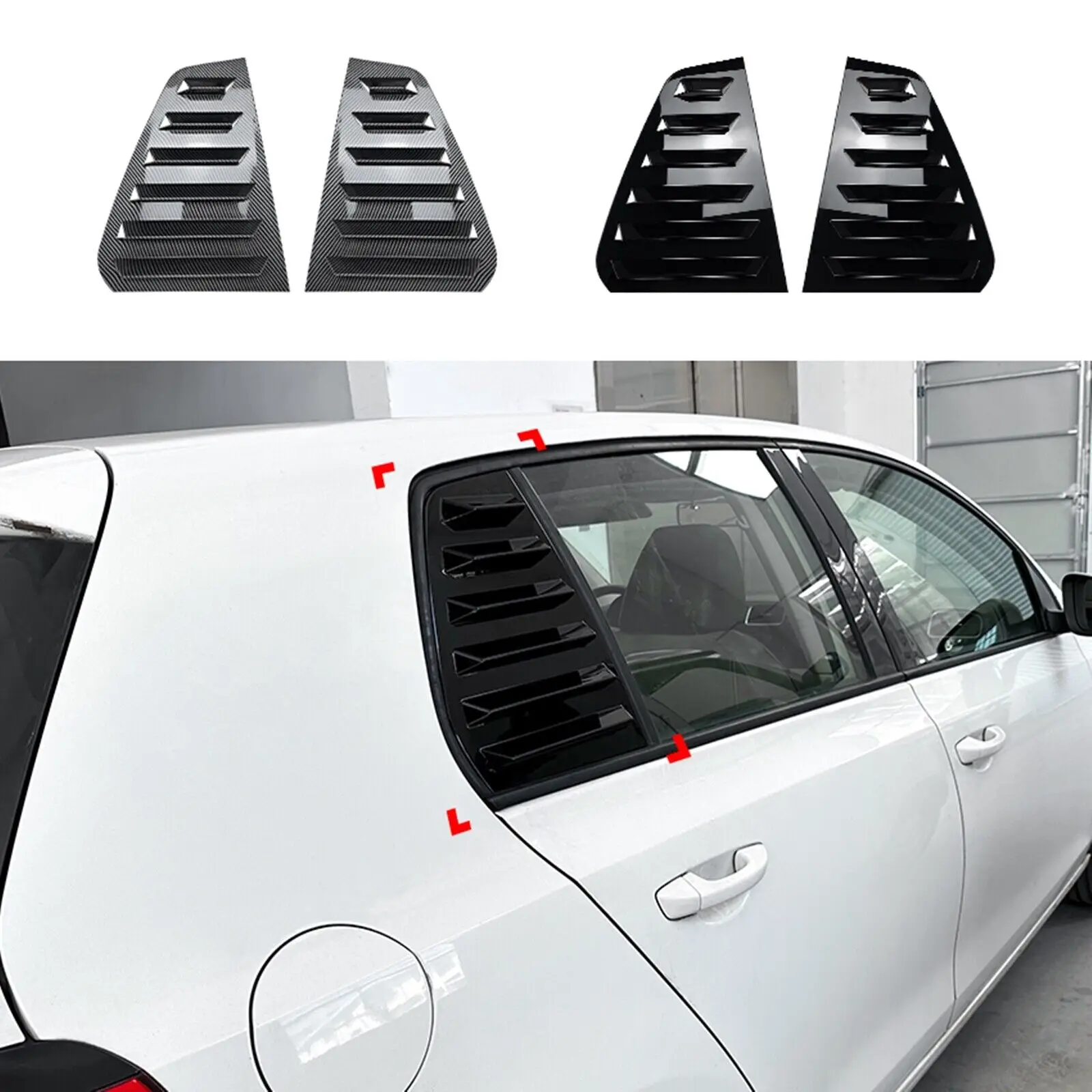 For VW Golf 6 MK6 2008 2009 2010 2011 2012 Car Rear Window Louver ...