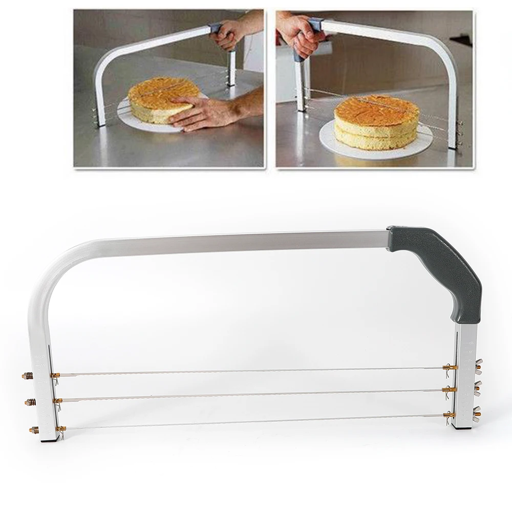 Stainless-Steel-Cake-Saw-Cake-Divider-3-Wires-Height-Adjustable-Cake ...