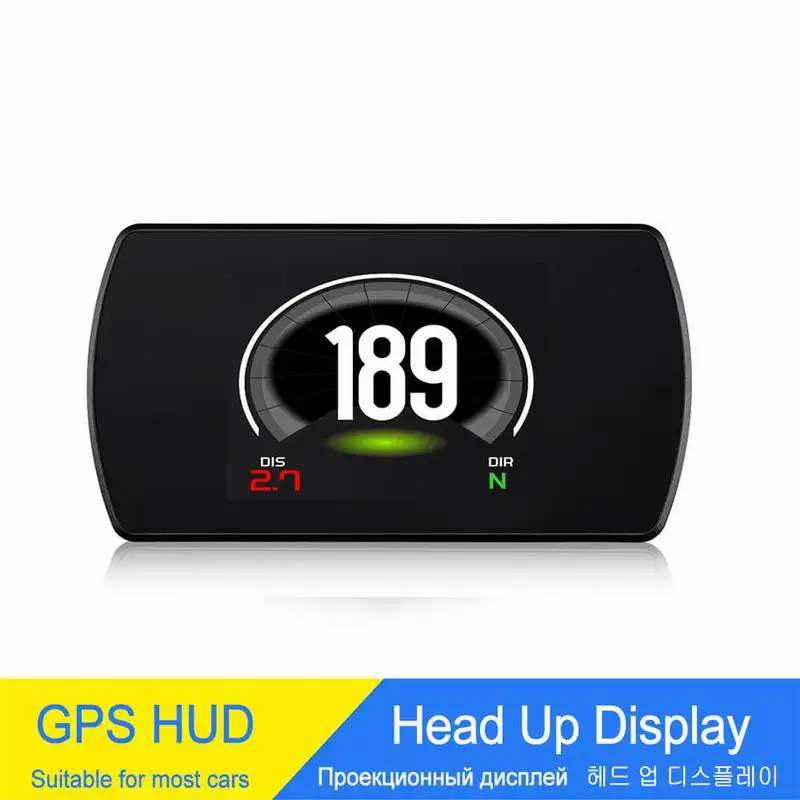4.3" Car GPS Head Up Display Digital Speedometer Overspeed Voltage ...