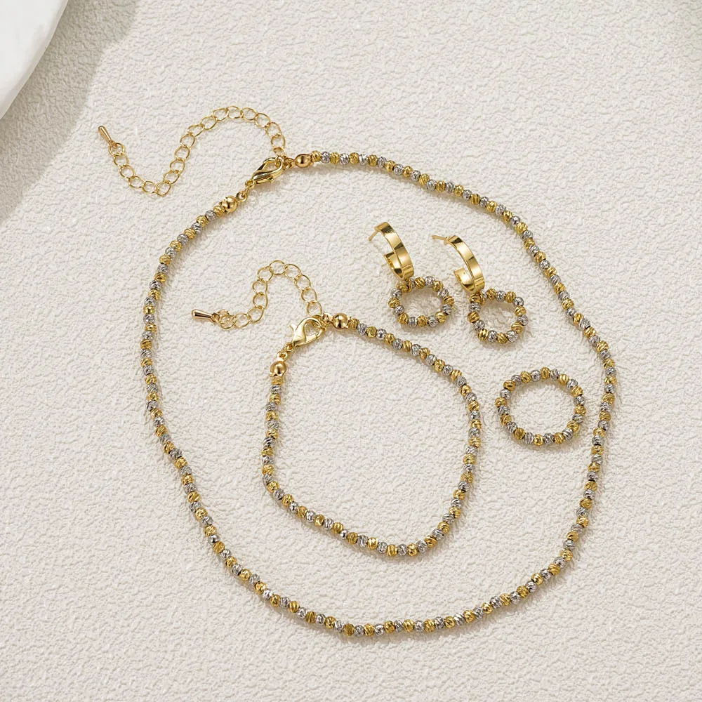 Fashion-Retro-Two-color-Irregular-Jewelry-Set-For-Women-Simple ...