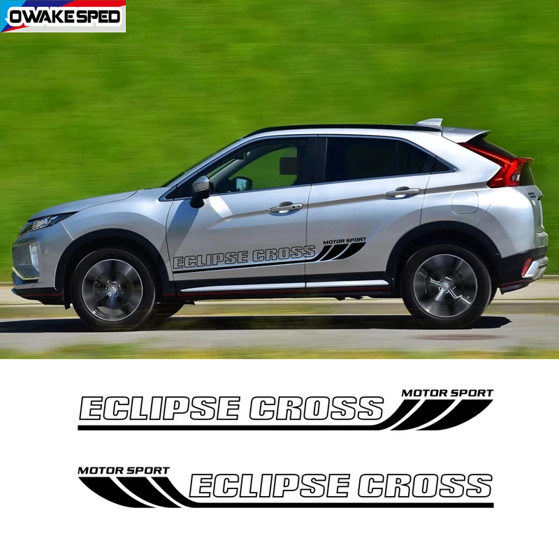 2pcs-Motorsport-Stripes-Car-Body-Door-Side-Decor-Sticker-For-Mitsubishi ...