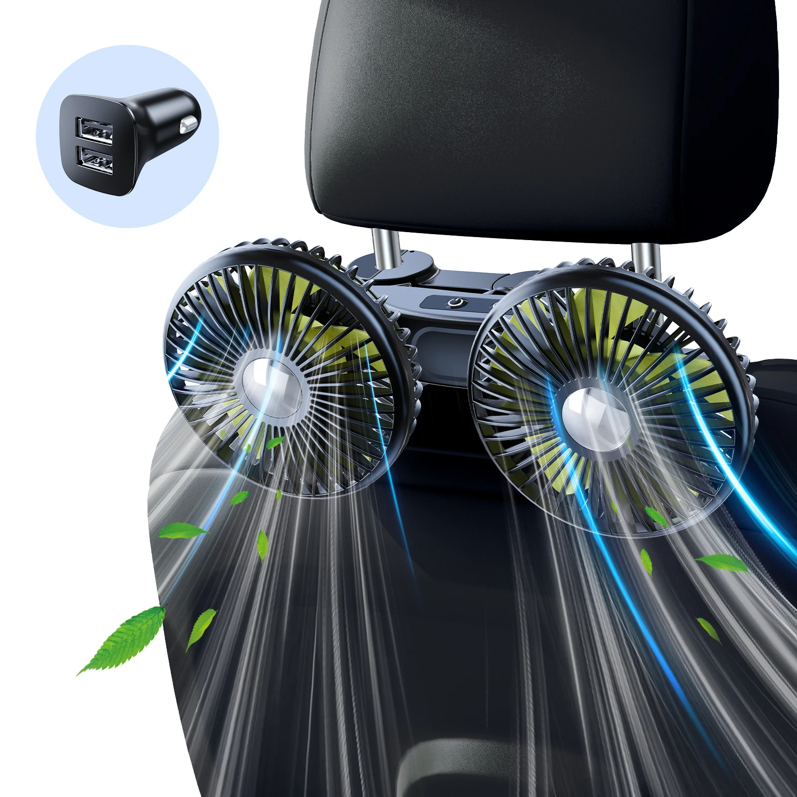 Hipacool-Summer-Car-Cooling-Fan-Dual-Head-Strong-Wind-Car-Fan-Cooler ...