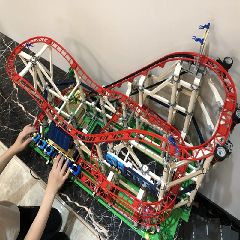 Roller Coaster 4619 Pcs 10261 84028 Building Block Model Movable Building Blocks Brinquedos para ...