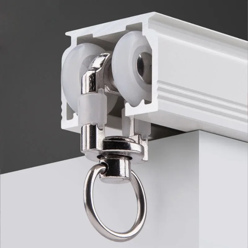 Mute-Pulley-Curtain-Track-Aluminum-Alloy-Cutain-Rail-Ceiling-Wall-Mount ...